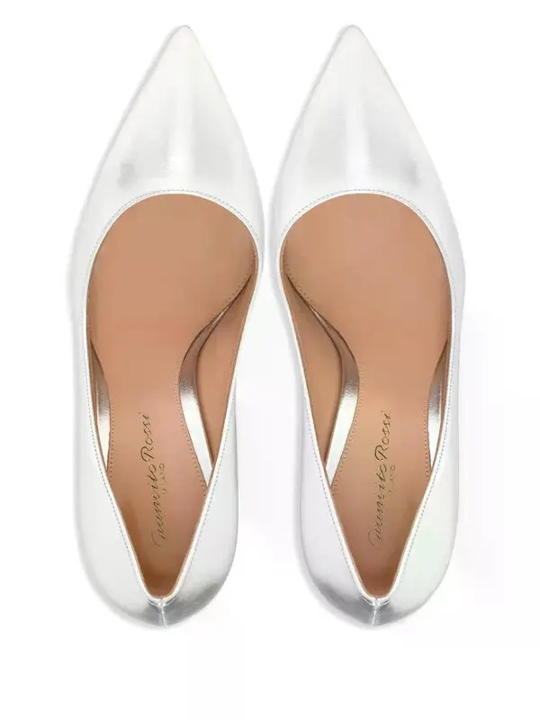 GIANVITO ROSSI Tone Stiletto Heel Pumps - Silver