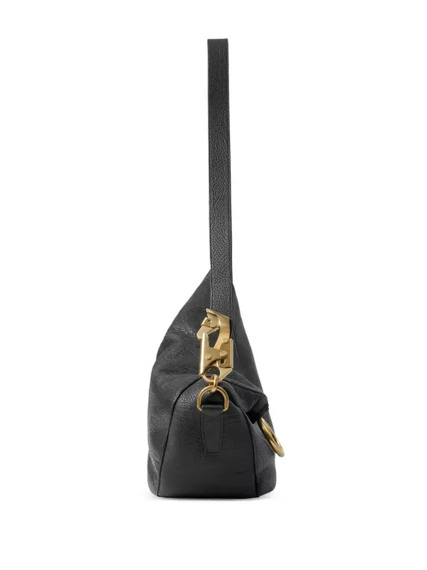 Burberry Knight Leather Shoulder Bag - Black
