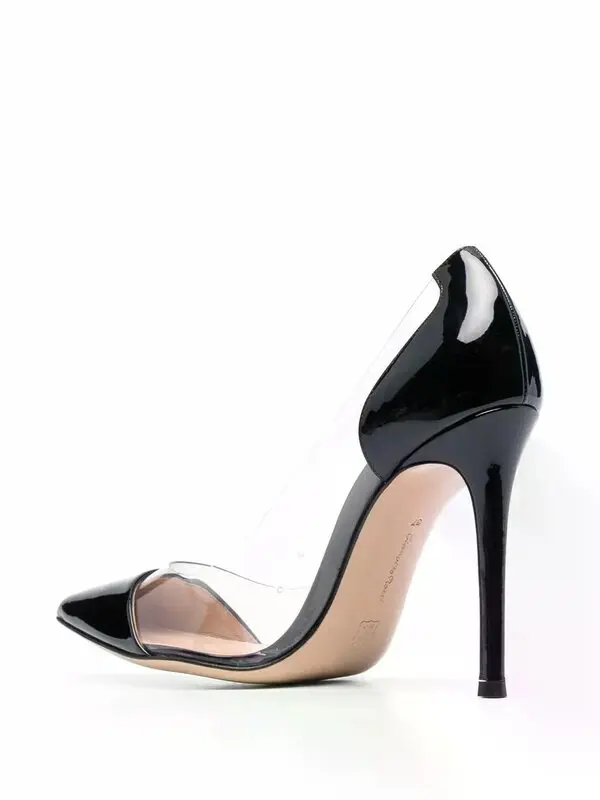 GIANVITO ROSSI Plexi 105mm Patent Leather Pumps - Black