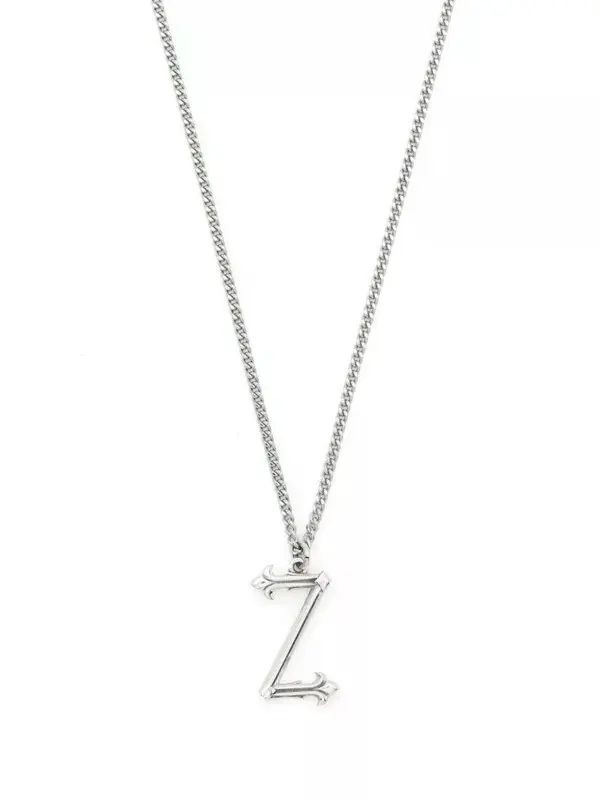 Emanuele Bicocchi Alphabet Pendant Necklace - Silver