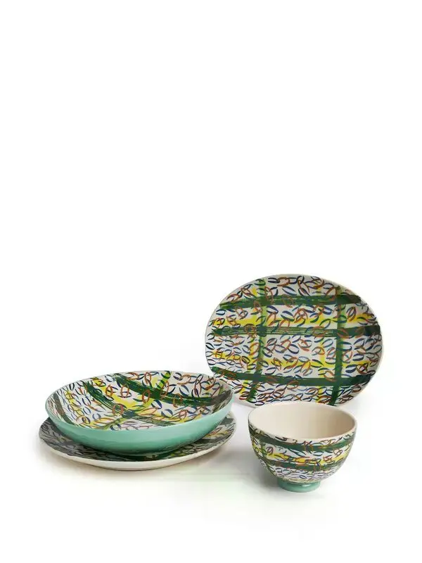 SERAX Japanese Kimonos Stoneware Plate