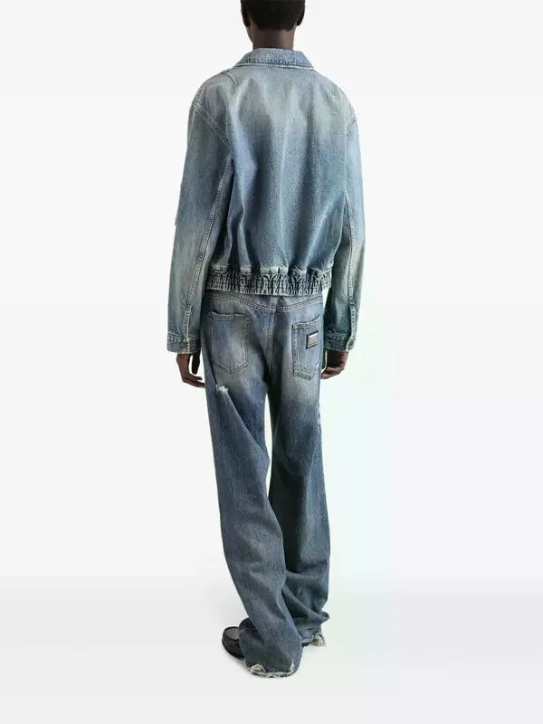 Dolce & Gabbana Logo-appliqué Denim Jacket