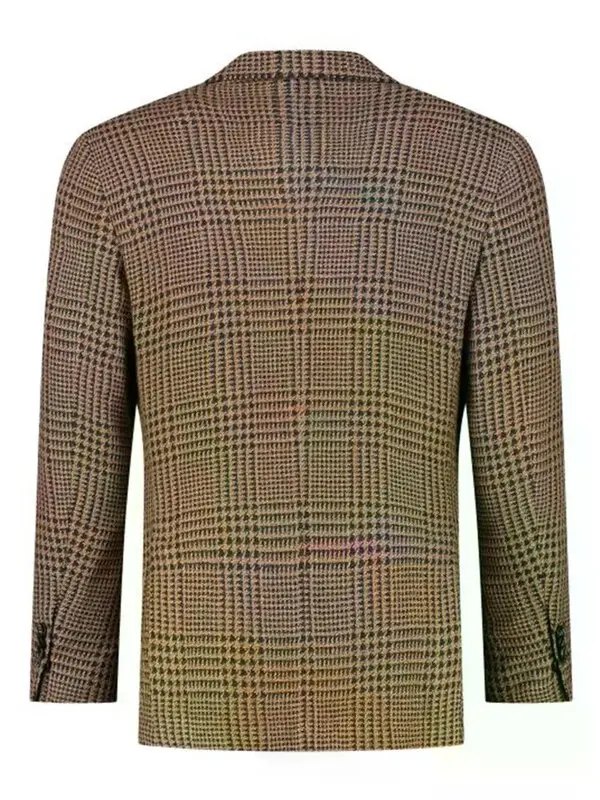 LARDINI Brooch-detail Single-breasted Blazer - Brown