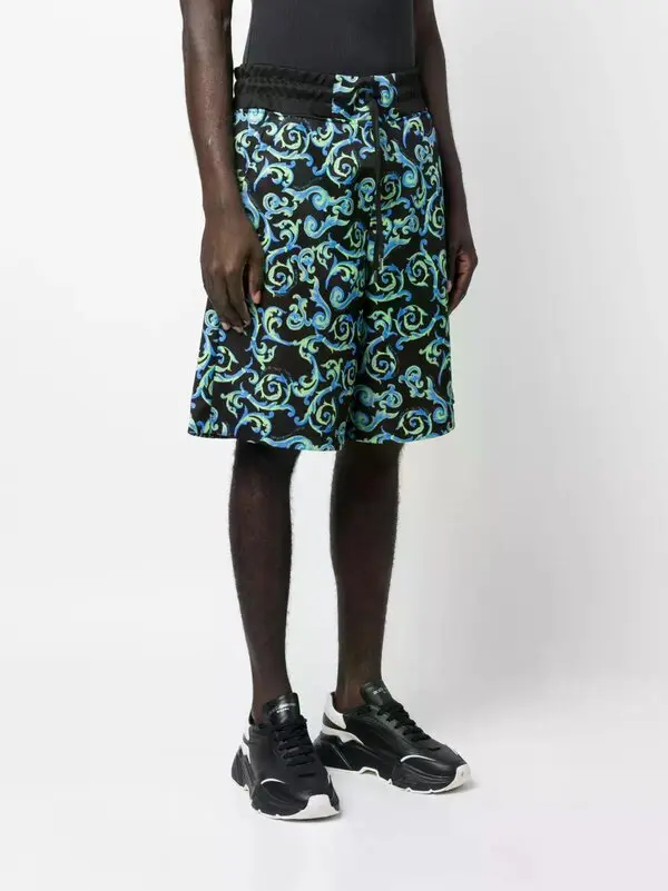 Versace Baroque-print Knee-length Shorts