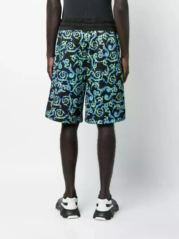 Versace Baroque-print Knee-length Shorts
