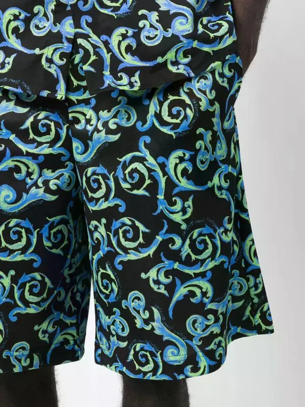 Versace Baroque-print Knee-length Shorts