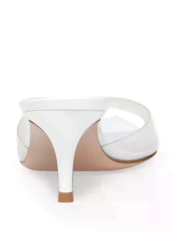 GIANVITO ROSSI Elle Open-toe Mules - White