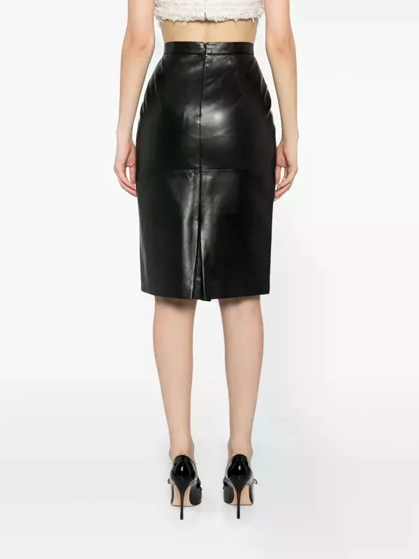 Ermanno Scervino Lambskin Pencil Skirt