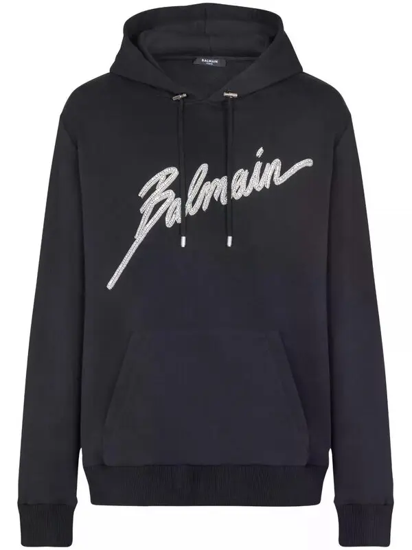Balmain Crystal-embellished Hoodie