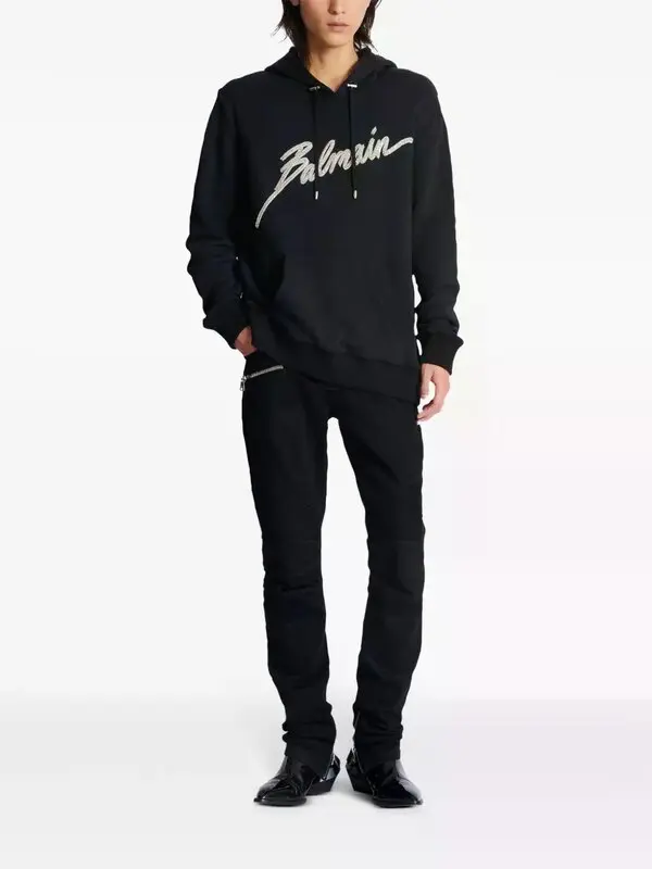 Balmain Crystal-embellished Hoodie
