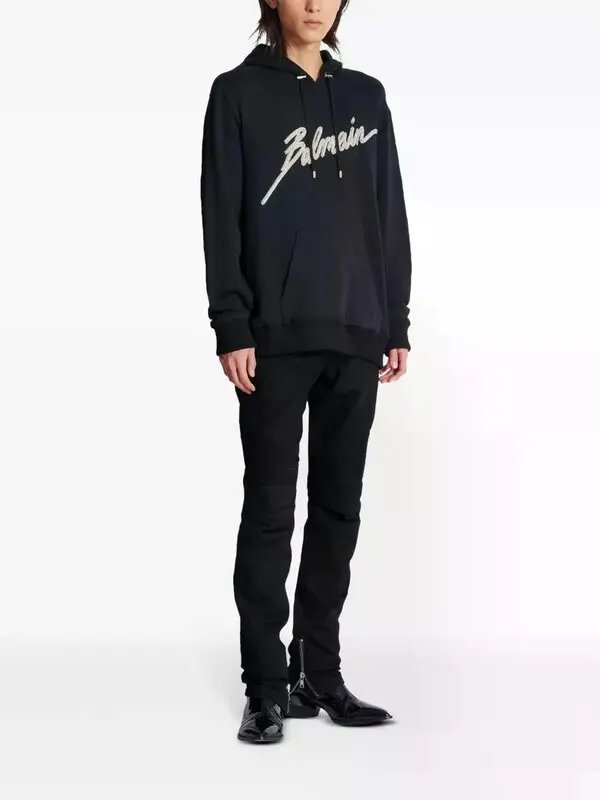 Balmain Crystal-embellished Hoodie