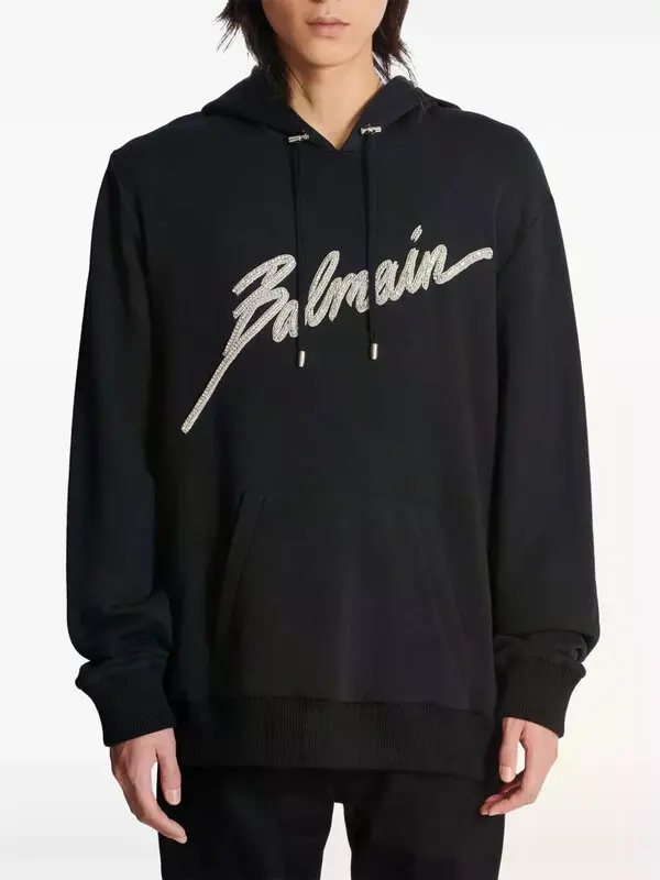 Balmain Crystal-embellished Hoodie