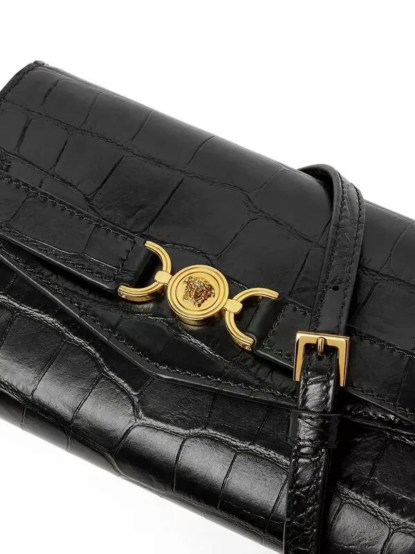 Versace Medusa '95 Croc-effect Crossbody Bag