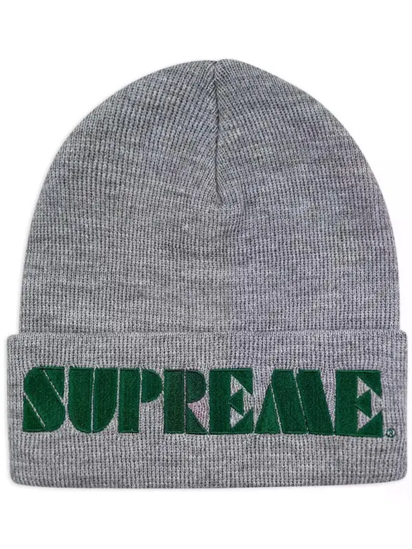 Supreme Stencil Beanie - Grey