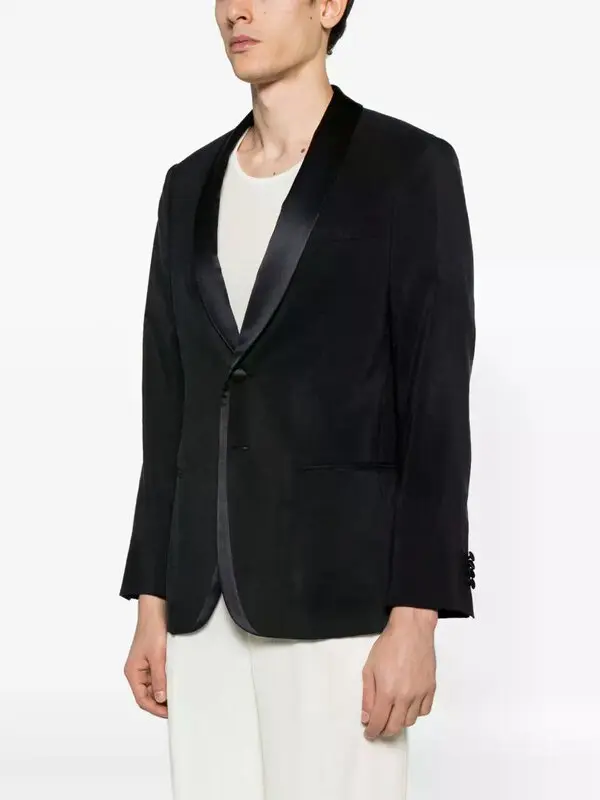 Giorgio Armani Crease-effect Single-breasted Blazer