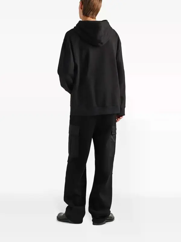 Prada Triangle-logo Fleece Hoodie