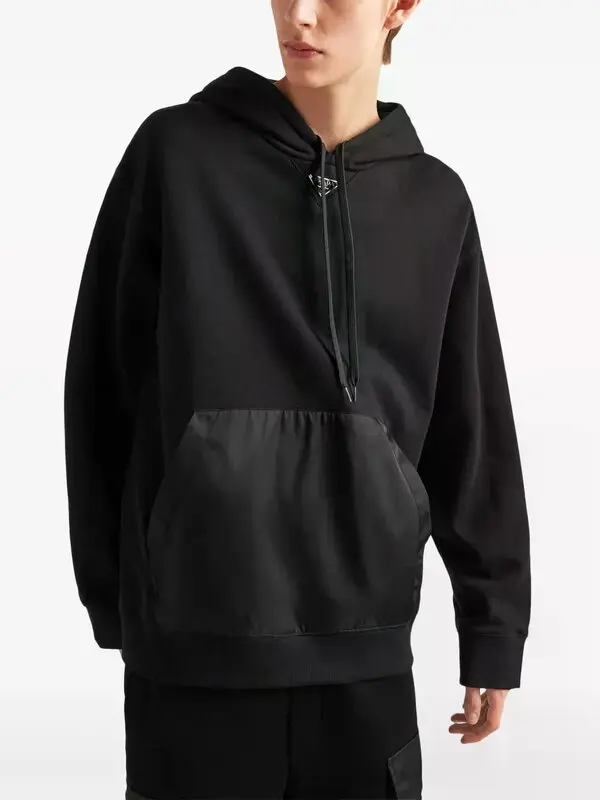 Prada Triangle-logo Fleece Hoodie