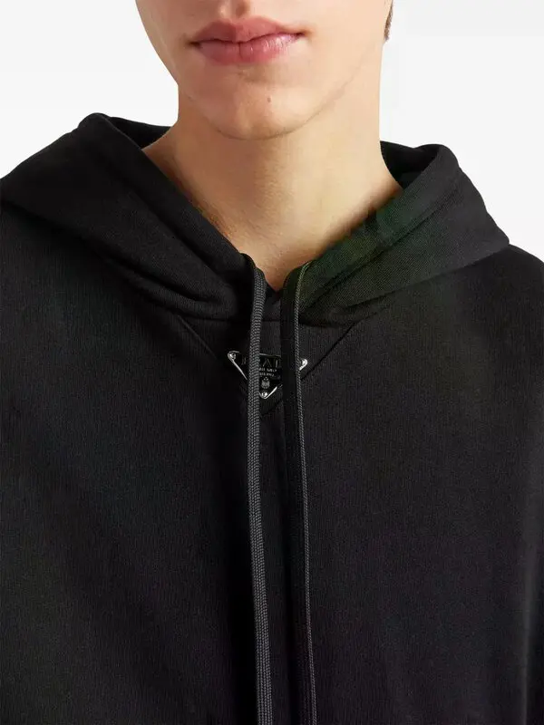 Prada Triangle-logo Fleece Hoodie