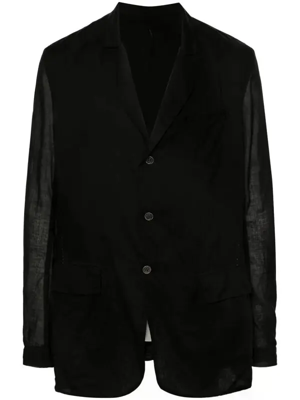 Masnada Single-breasted Semi-sheer Blazer