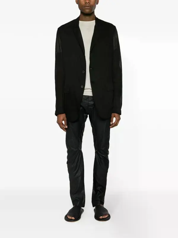 Masnada Single-breasted Semi-sheer Blazer