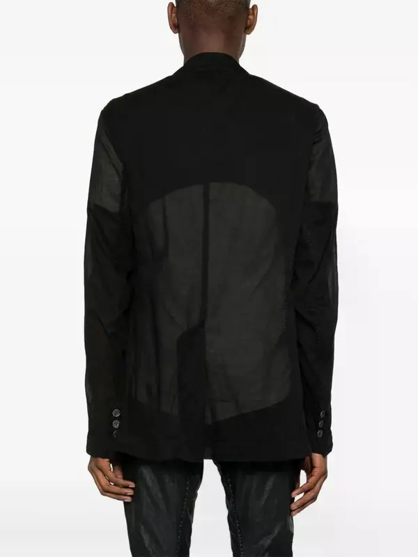 Masnada Single-breasted Semi-sheer Blazer