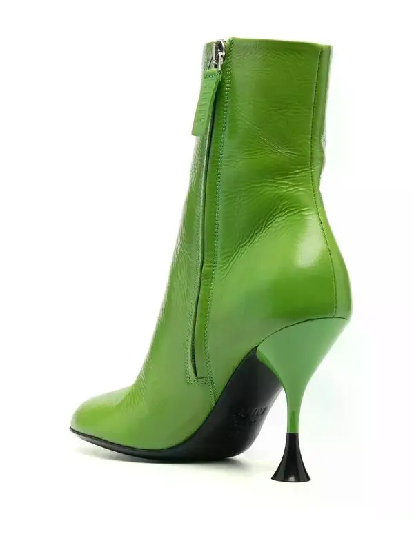 3JUIN Ankle-length Boots With Side Zip And High Heel