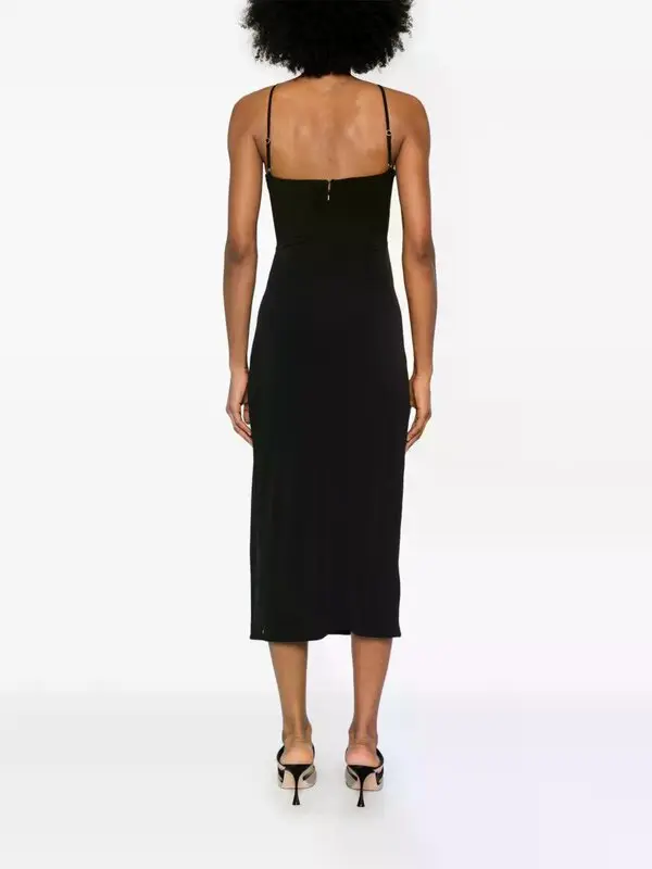 NISSA Hardware-detailed Midi Dress - Black