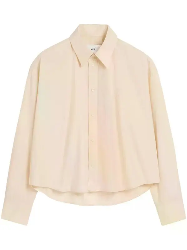 AMI Paris De Coeur Cropped Shirt
