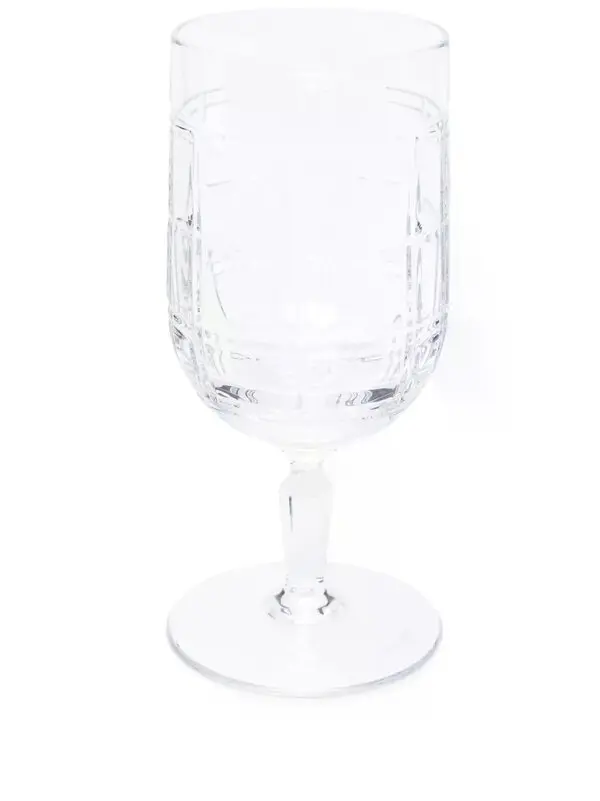 Ralph Lauren Hudson Plaid Beverage Glass - Neutrals