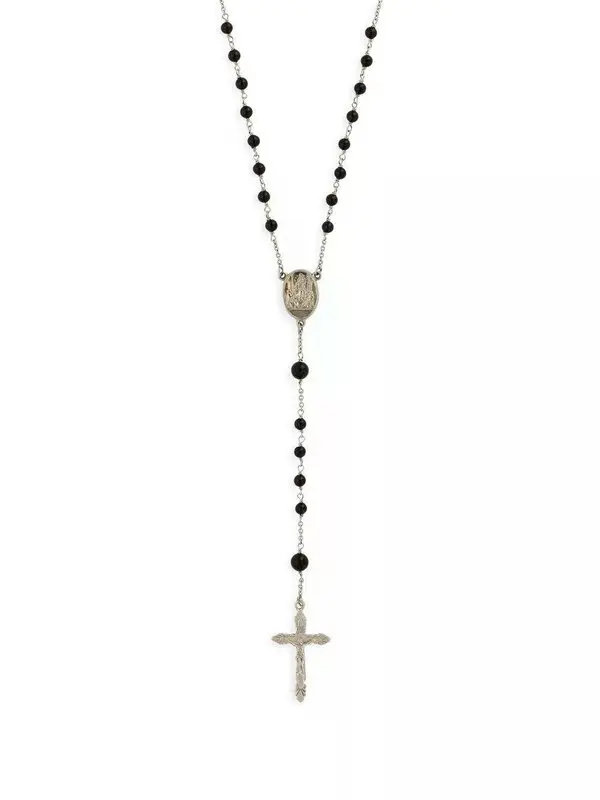 Dolce & Gabbana Gemstone-embellished Rosary Necklace - Silver