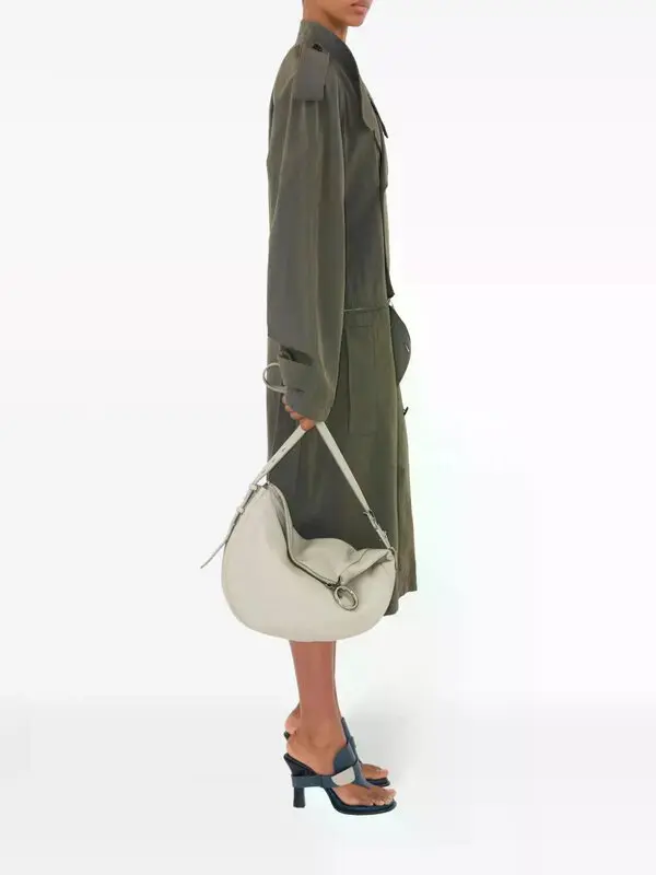 Burberry Knight Leather Shoulder Bag - Grey