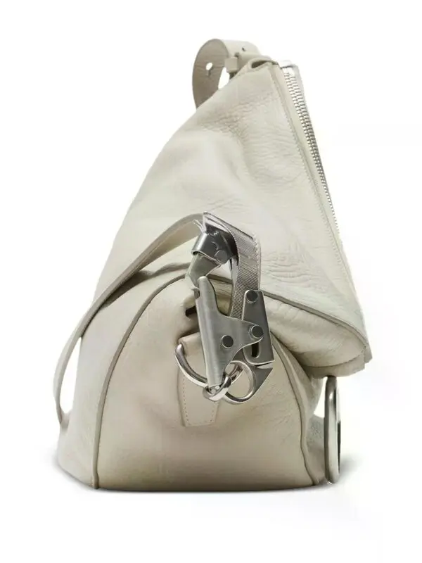 Burberry Knight Leather Shoulder Bag - Grey