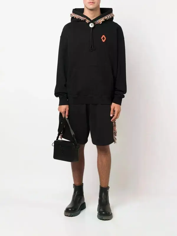 COUNTY OF MILAN Fringed-trim Pullover Hoodie