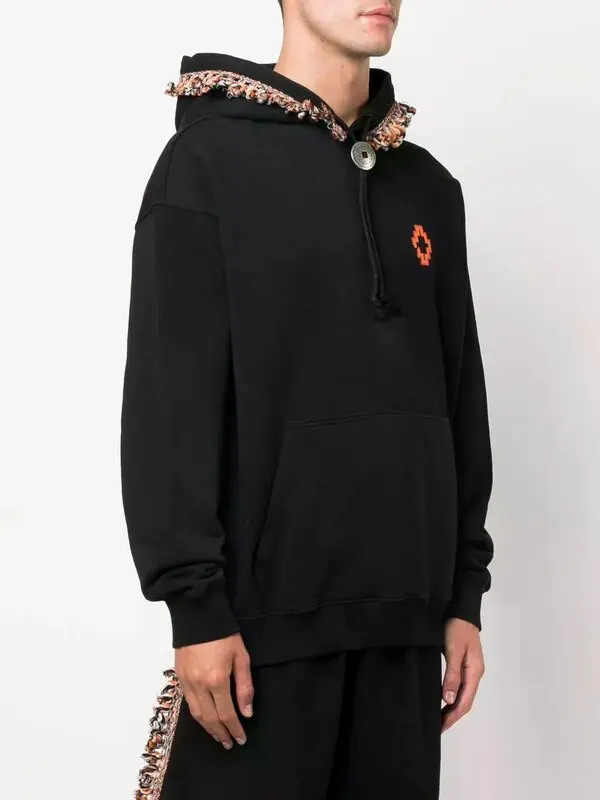 COUNTY OF MILAN Fringed-trim Pullover Hoodie