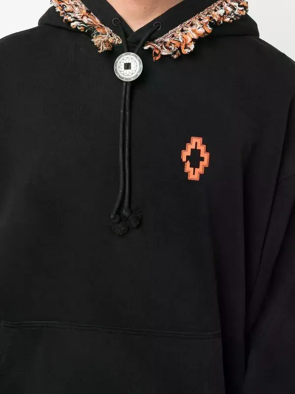 COUNTY OF MILAN Fringed-trim Pullover Hoodie