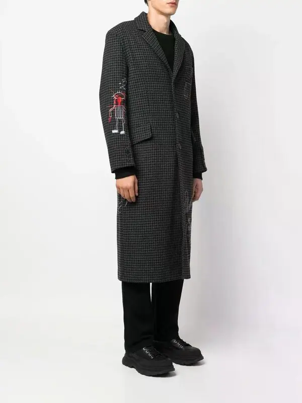 Études Studio Houndstooth Wool-blend Coat
