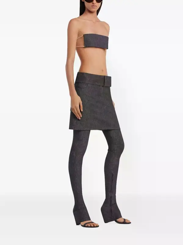 COURREGES Denim Strapless Top