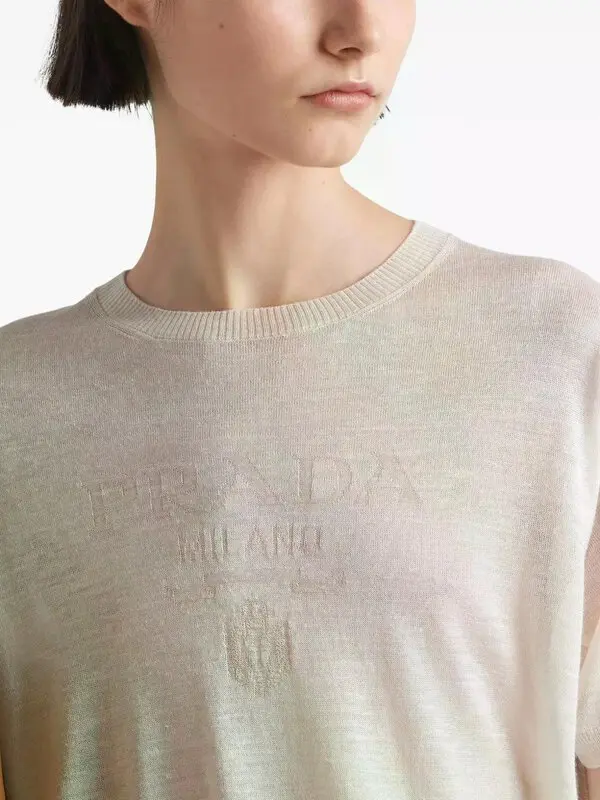 Prada Logo-jacquard Silk Jumper