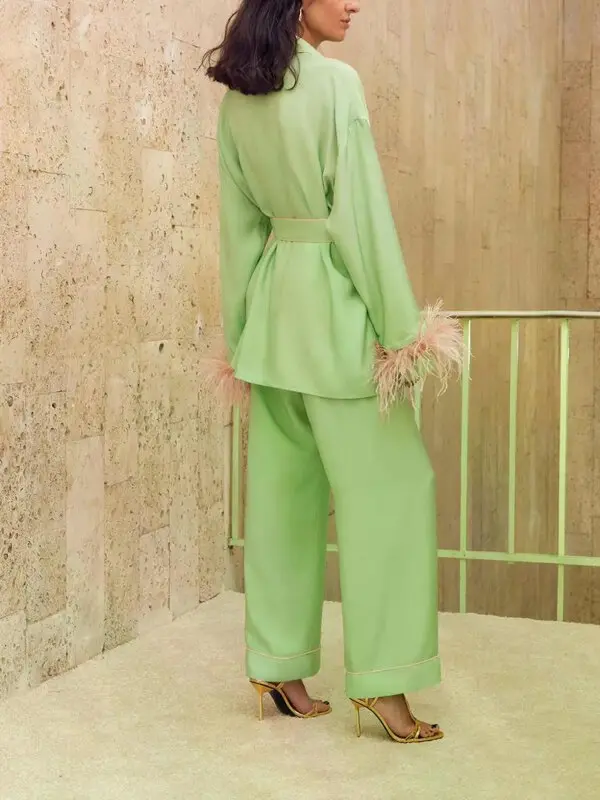 Sleeper Satin Pajama Set - Green