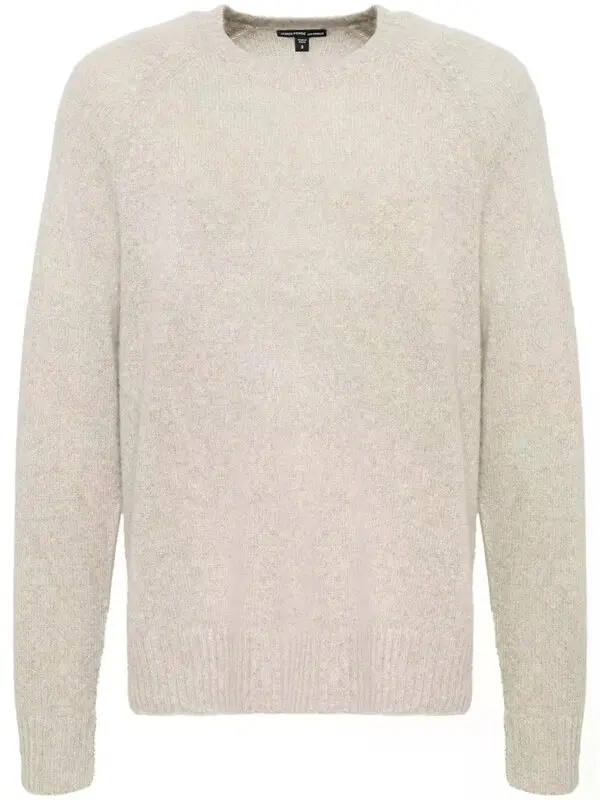 JAMES PERSE Lightweight Textured Cashmere Crewneck