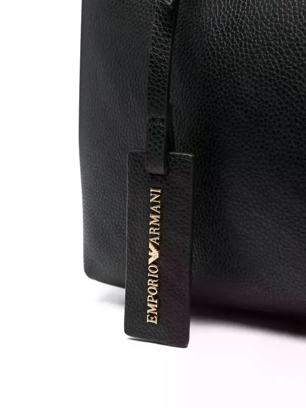Emporio Armani Logo-debossed Tote Bag - Black