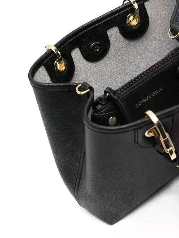 Emporio Armani Logo-debossed Tote Bag - Black