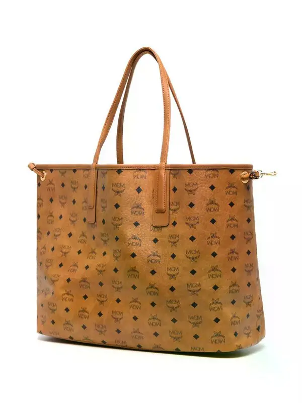 Mcm Large Liz Reversible Tote Bag - Brown