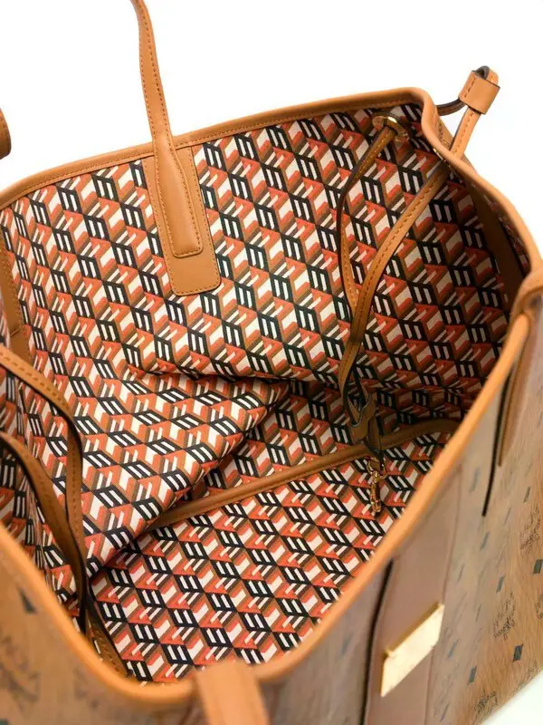 Mcm Large Liz Reversible Tote Bag - Brown
