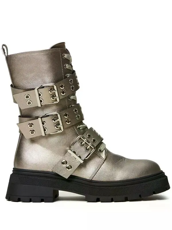 TWINSET 50mm Laminated Strap Boots