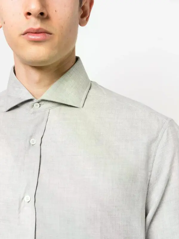 Brunello Cucinelli Long-sleeve Cotton-blend Shirt