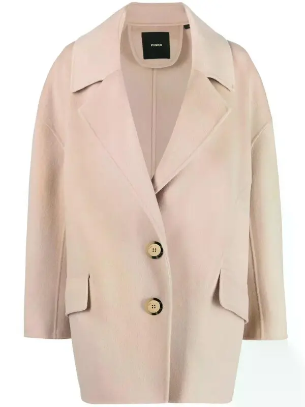 Pinko Single-breasted Wool Coat