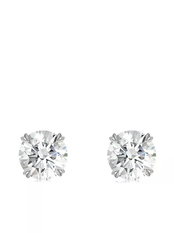 PRAGNELL 18kt White Gold Windsor Diamond Stud Earrings - Silver