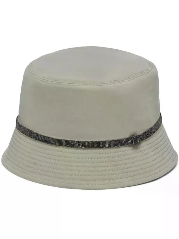 Brunello Cucinelli Monili-embellished Bucket Hat - Green