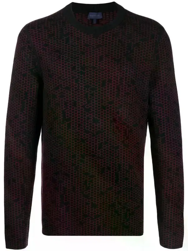 LANVIN Patterned Intarsia-knit Wool Jumper
